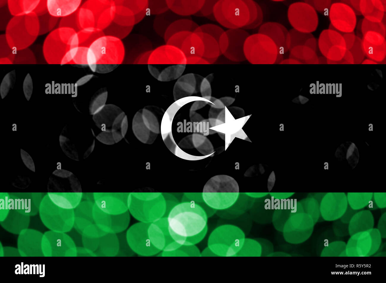 New libya flag hi-res stock photography and images - Alamy