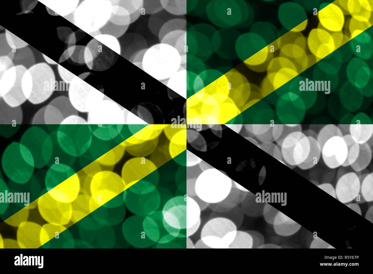 Monterey, California abstract blurry bokeh flag. Christmas, New Year ...