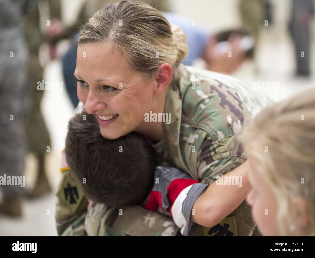 Nearly 70 members of Alpha Company, 777th Aviation Support Battalion ...