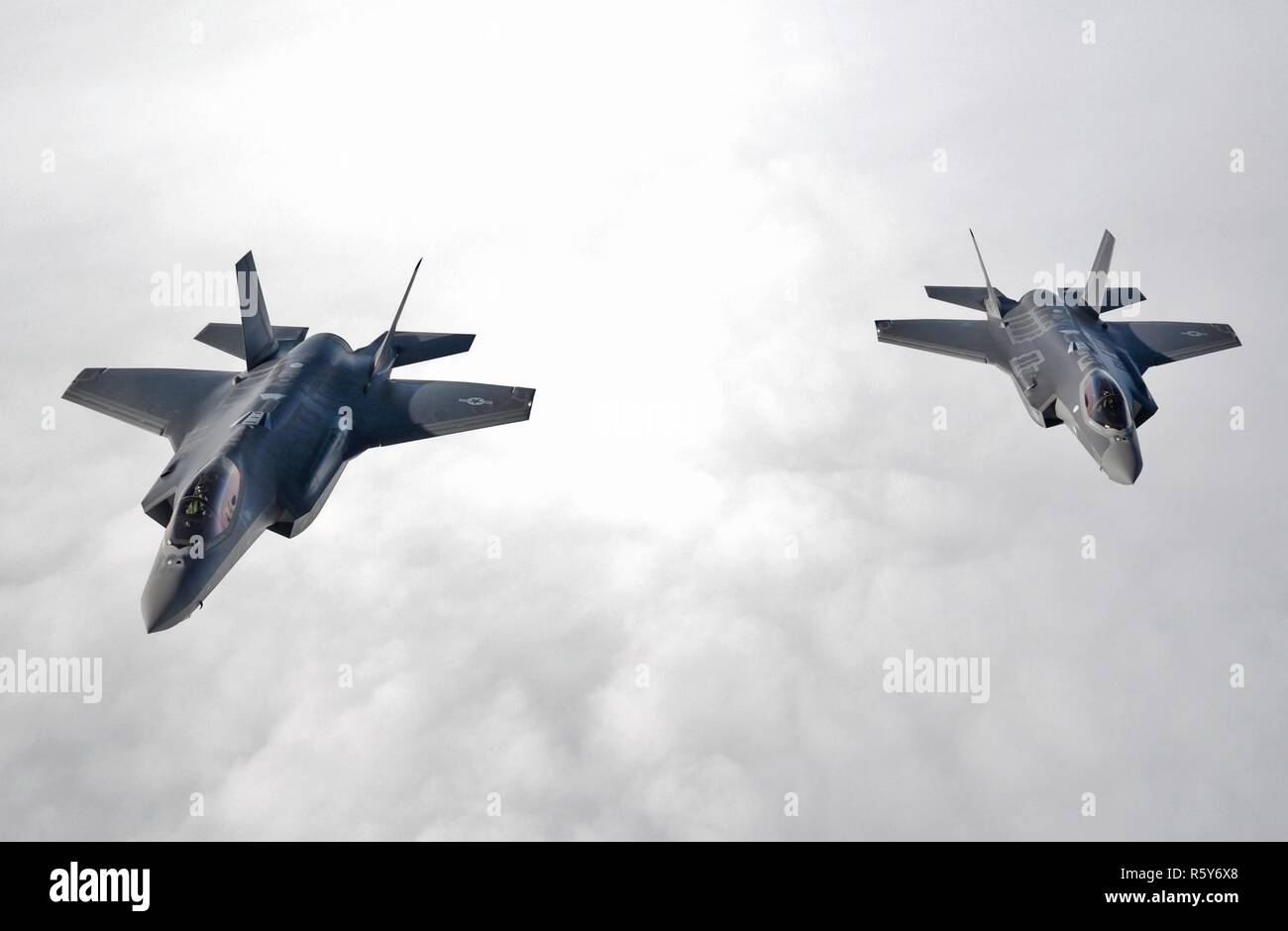 U.S. Air Force F-35 Lightning II's from Hill Air Force Base, Utah, flys ...