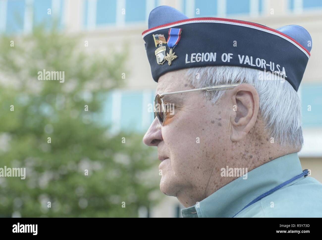Retired U.S. Army Col. Tom Reeves, Legion of Valor member, waits to ...