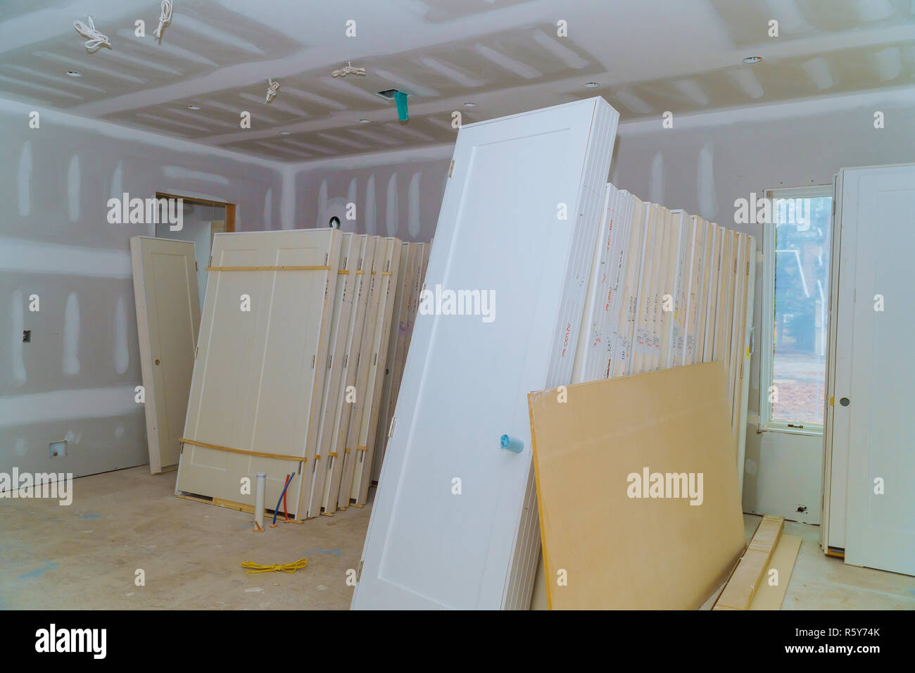 Construction building industry new home construction interior drywall ...