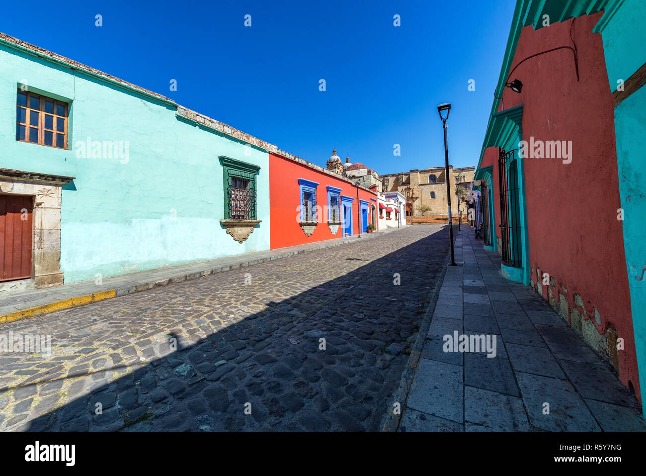 Colorful Colonial Street in Oaxaca, Mexico Stock Photo - Alamy