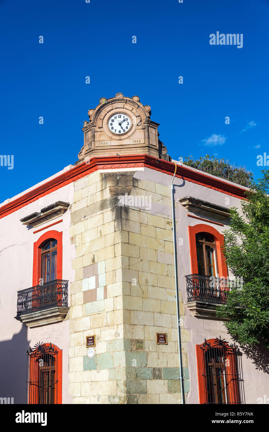 Clock on a Building Stock Photo - Alamy