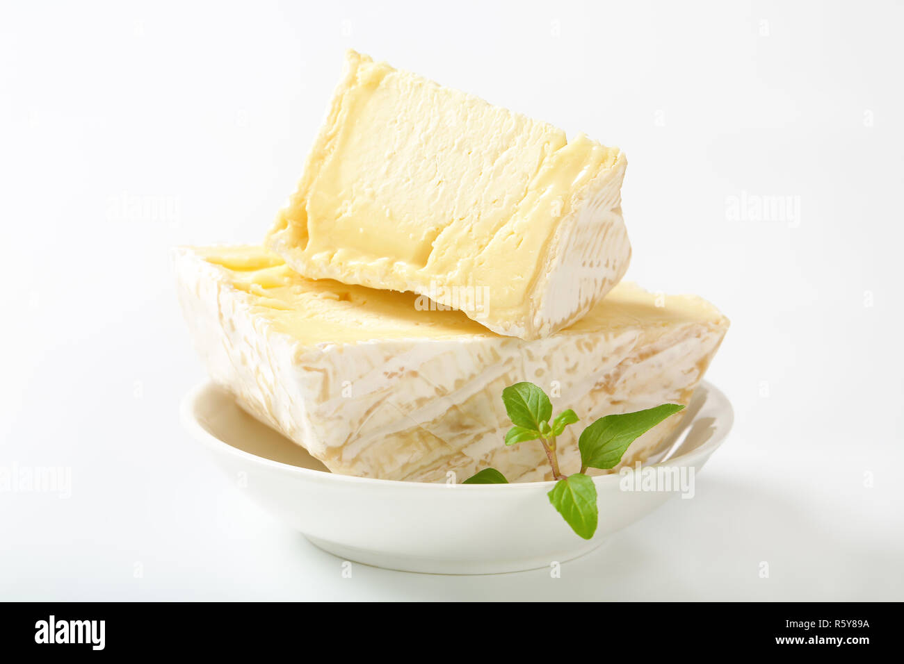 French Chaource cheese Stock Photo - Alamy