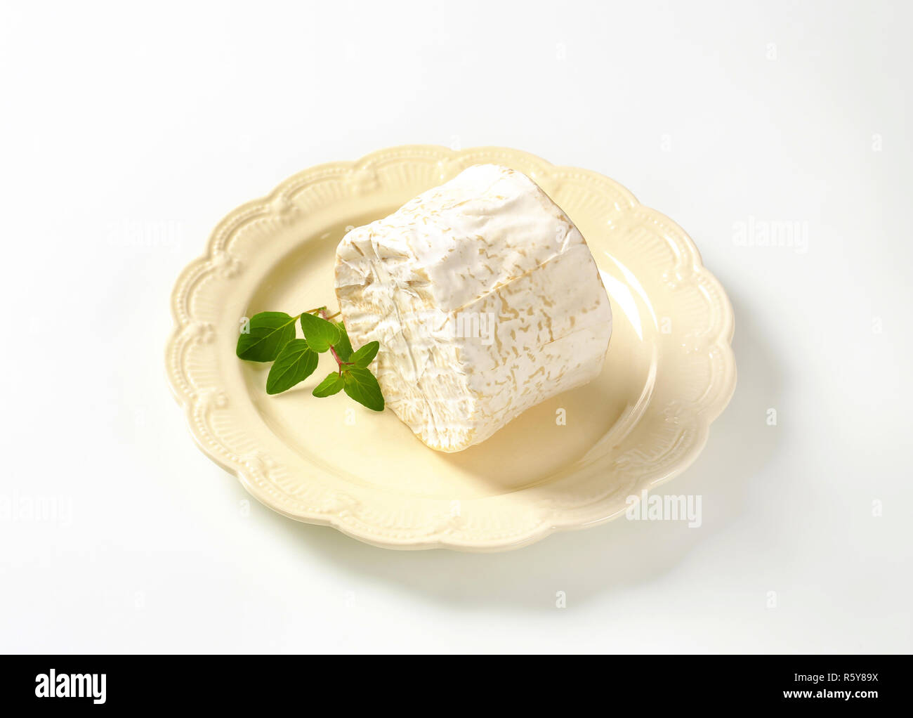 French Chaource cheese Stock Photo - Alamy