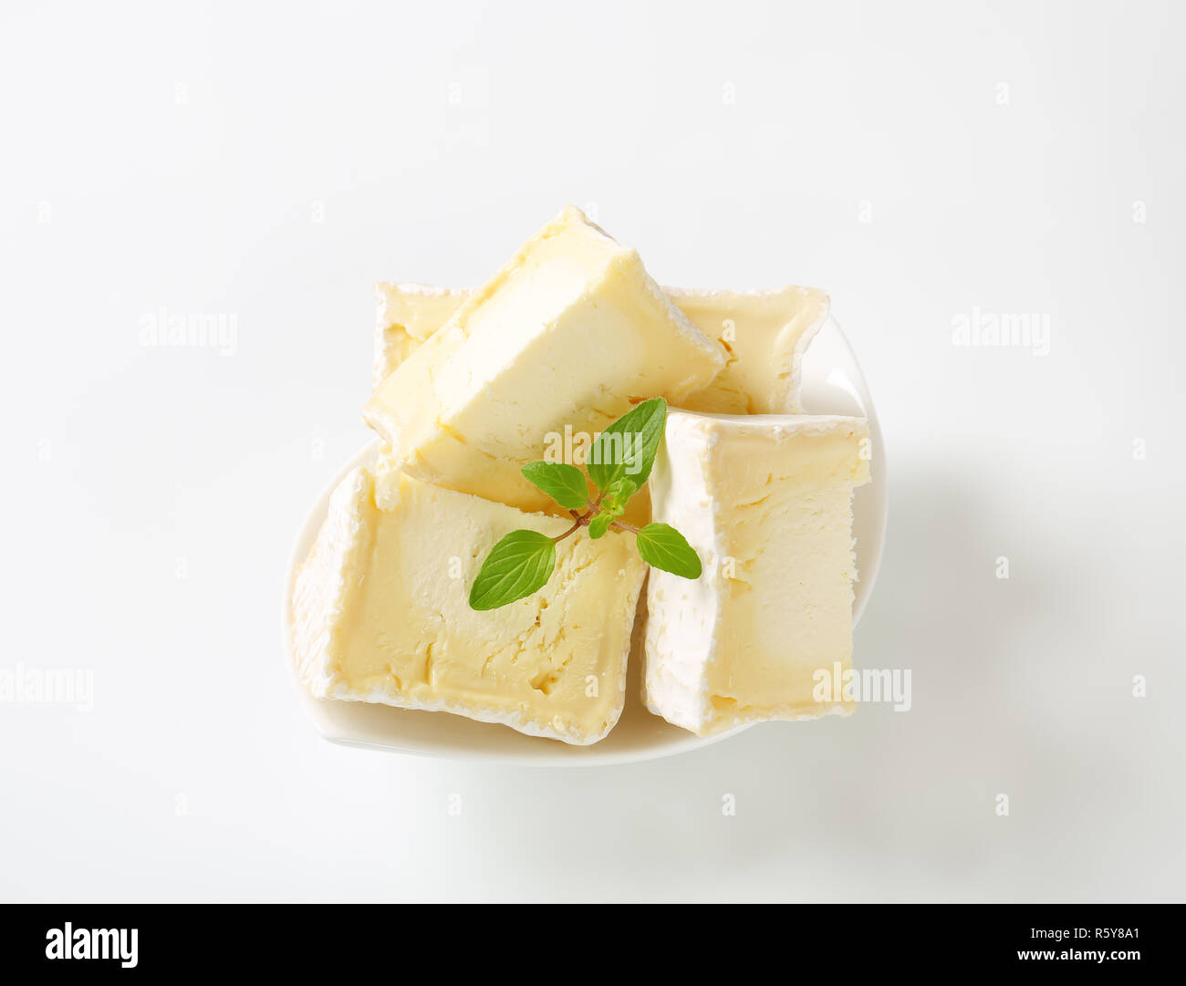French Chaource cheese Stock Photo - Alamy