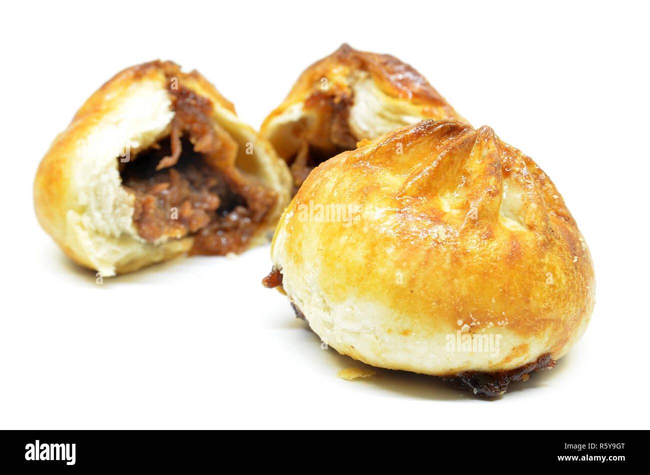 Crispy BBQ roasted chicken buns Stock Photo - Alamy