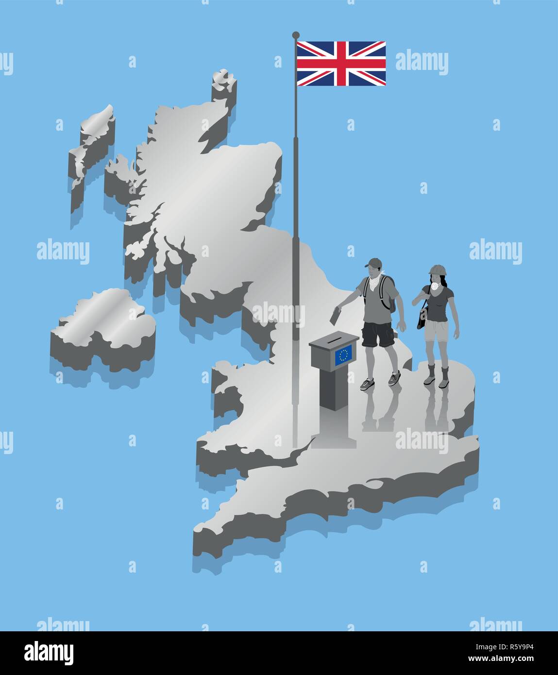 British protesters are voting for Brexit over United Kingdom map. All ...