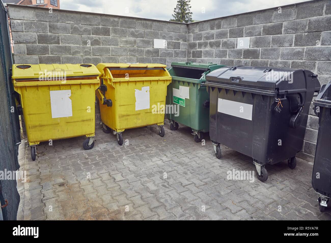 Dust bin containers Stock Photo - Alamy