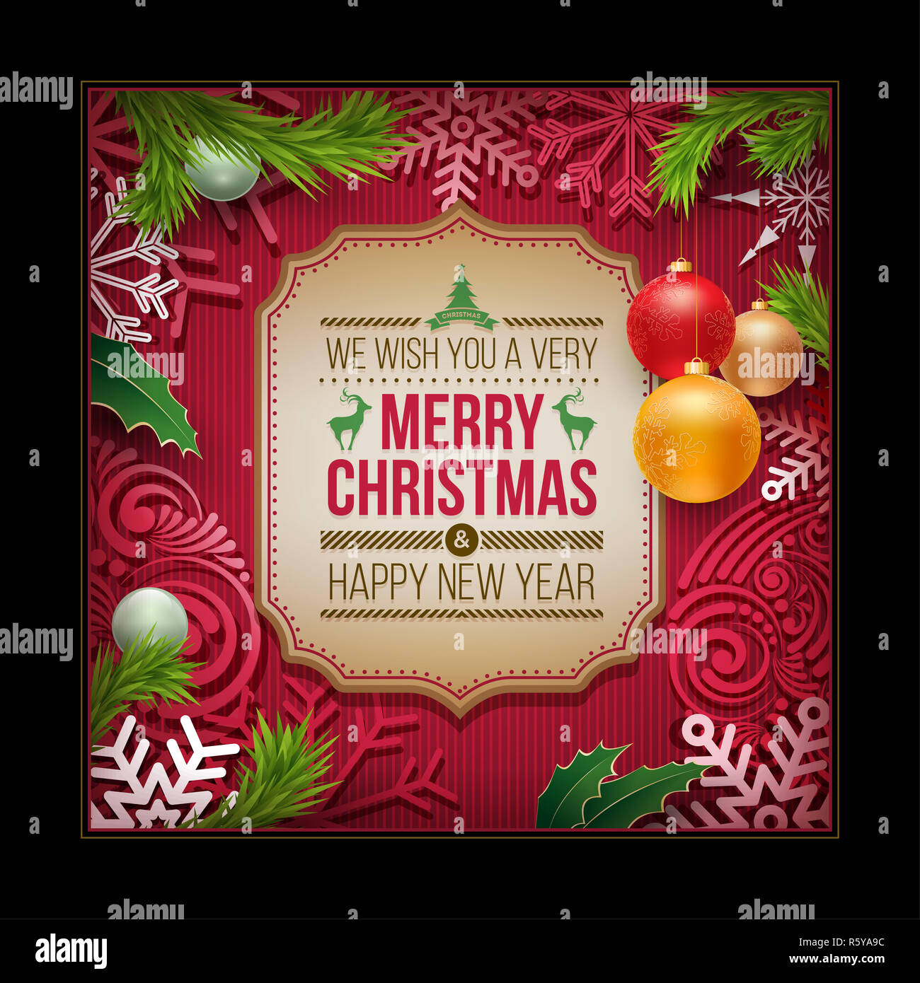 Christmas Greeting Card Design Stock Photo - Alamy