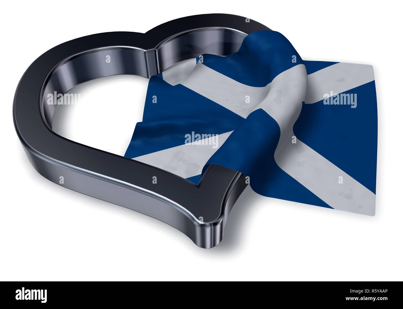 flag of scotland and heart Stock Photo - Alamy