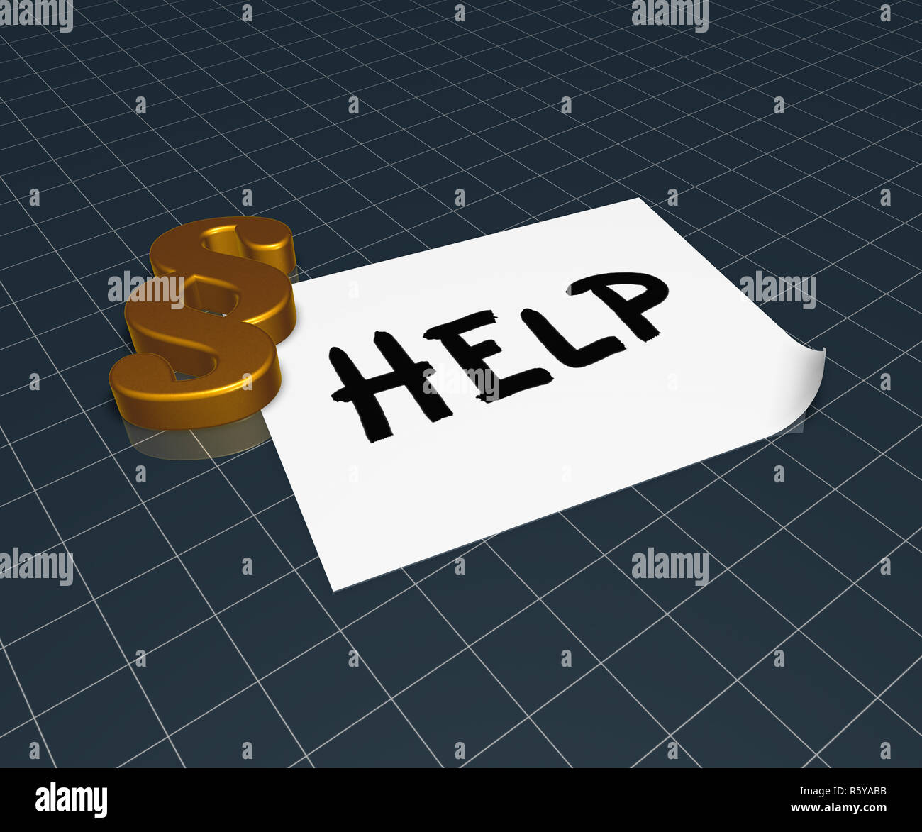 the word help on paper sheet and paragraph symbol Stock Photo - Alamy