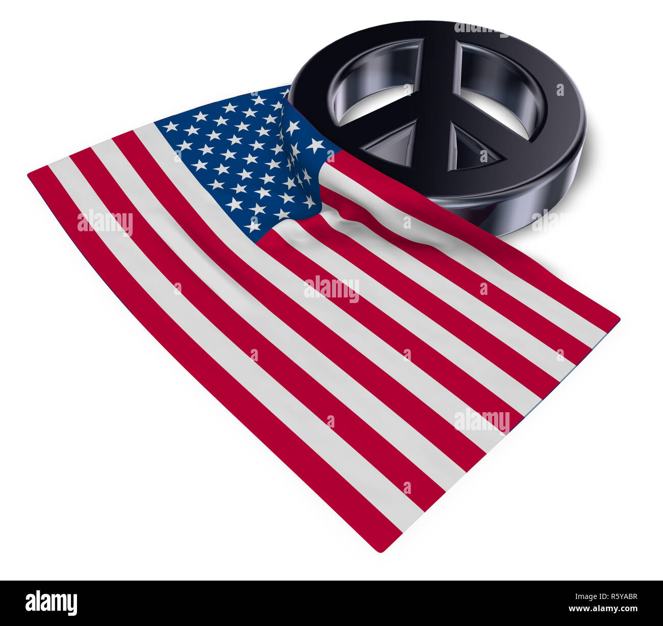 peace symbol and flag of the usa Stock Photo - Alamy