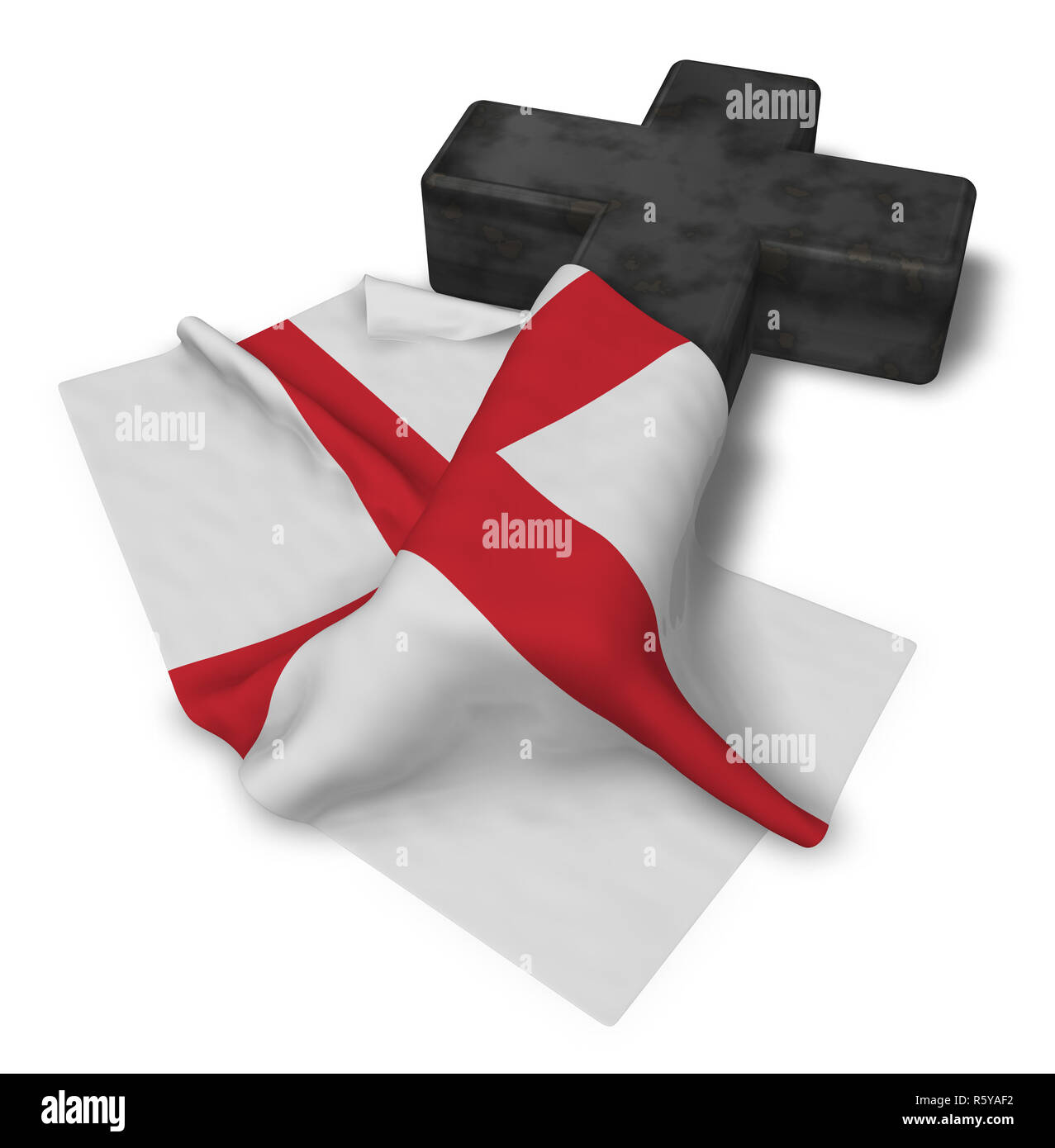 English church with flag Cut Out Stock Images & Pictures - Alamy