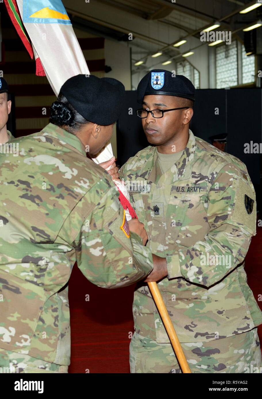Command Sgt. Maj. Anthony F. Williams, outgoing 21st Special Troops ...