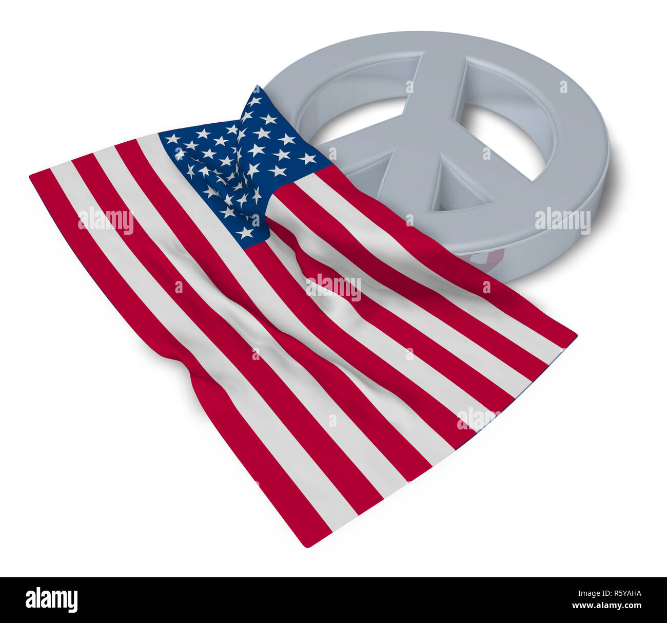 peace symbol and flag of the usa Stock Photo - Alamy