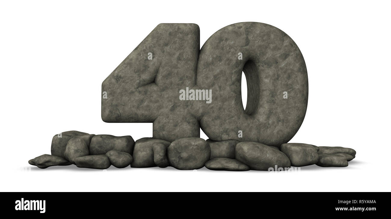 3d number 40 forty hi-res stock photography and images - Alamy