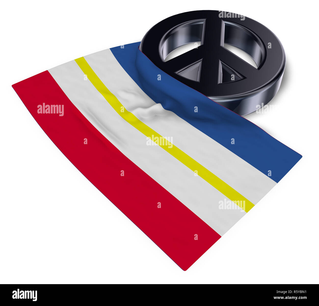 peace symbol and flag of mecklenburg-western pomerania Stock Photo - Alamy