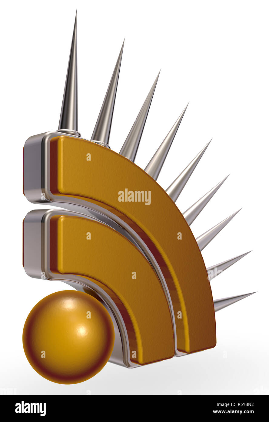 rss symbol with spines Stock Photo - Alamy