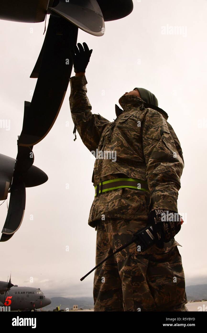 U.S. Air National Guard member Staff Sgt. Joseph Perez from the 146th ...