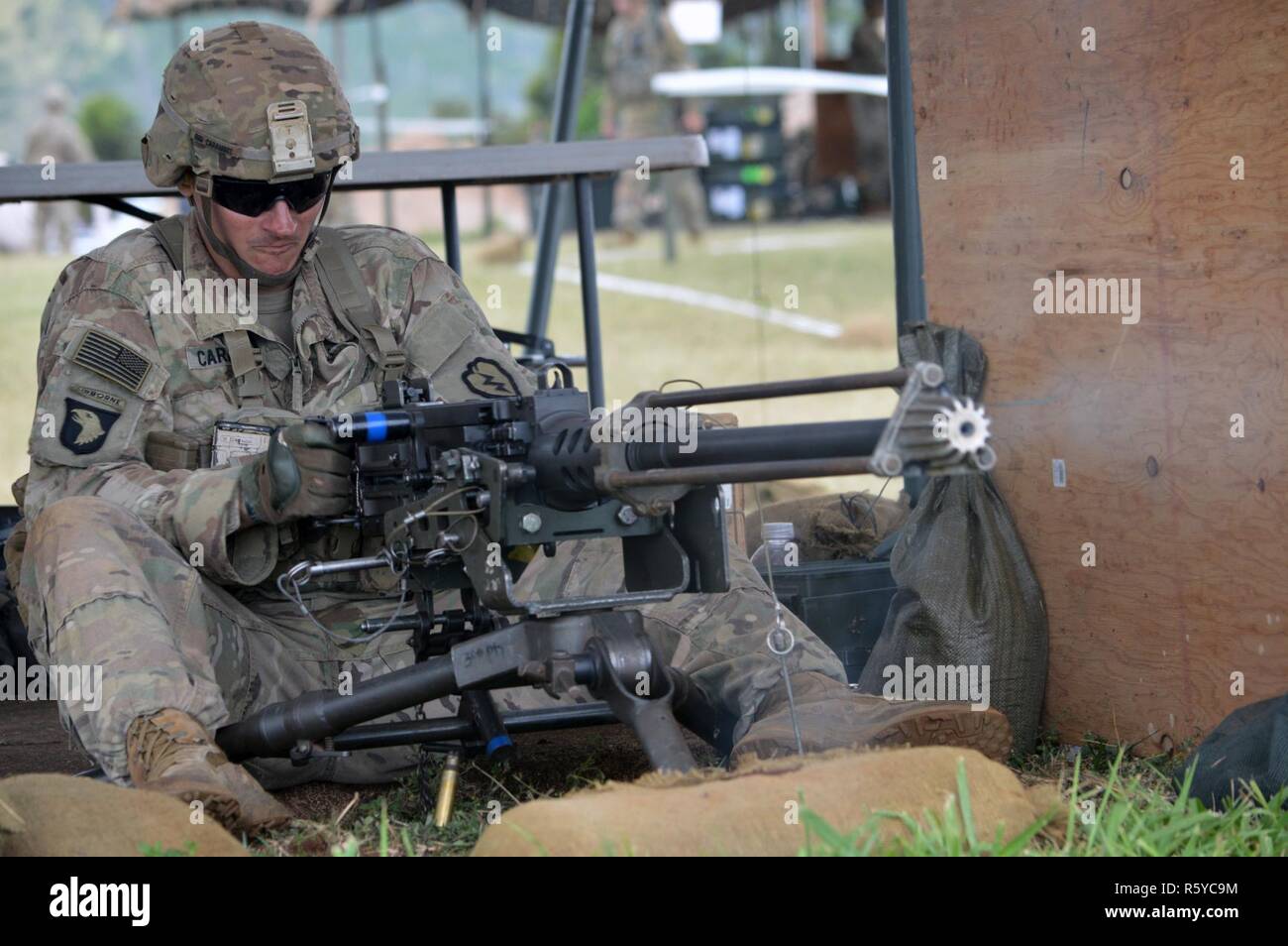 An infantryman assigned to the 25th Infantry Division, conducts ...