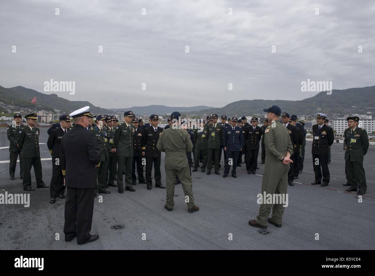 SASEBO, Japan (April 20, 2017) Cmdr. Jason Stumpf, air boss of ...