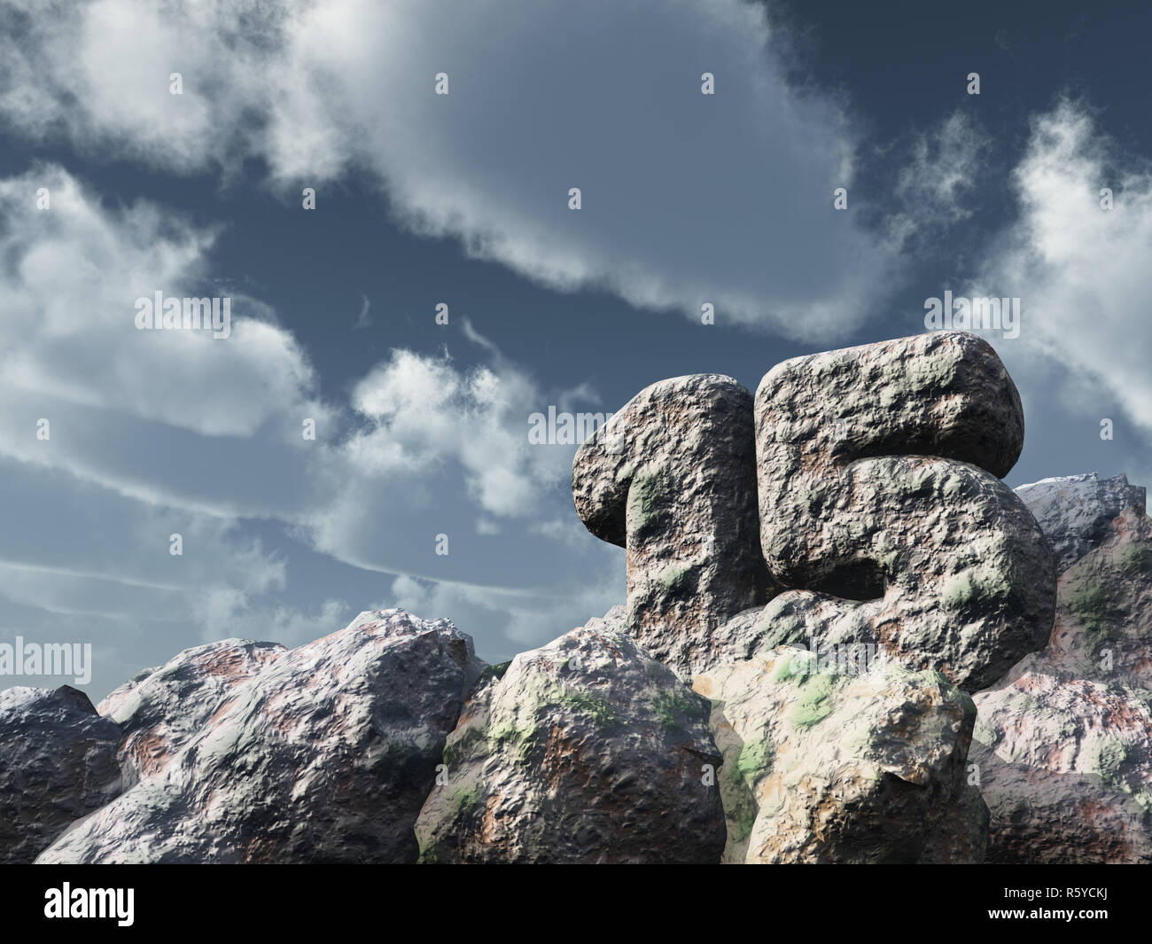 number fifteen rocks Stock Photo - Alamy
