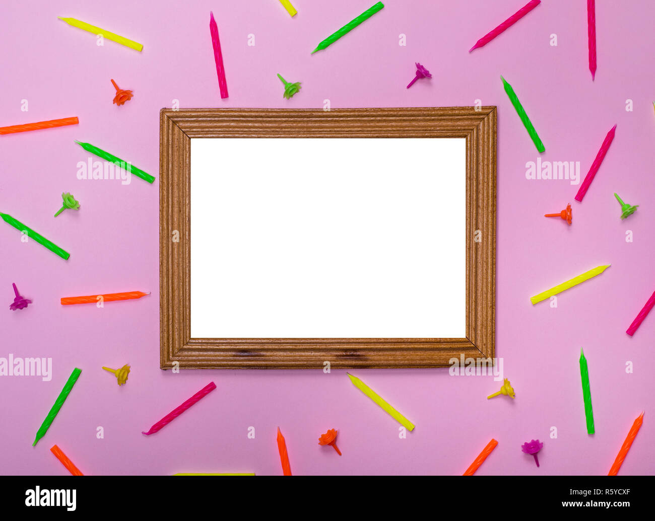 Pink school chalkboard wooden frame hi-res stock photography and images ...