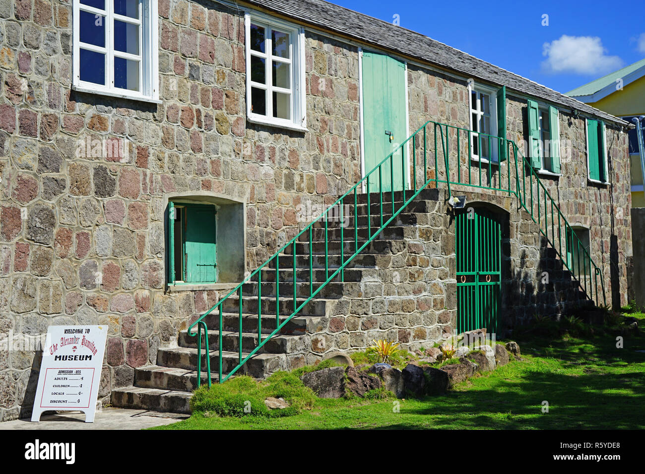 CHARLESTOWN, NEVIS -22 NOV 2018- View of the Nevis Historical Museum ...