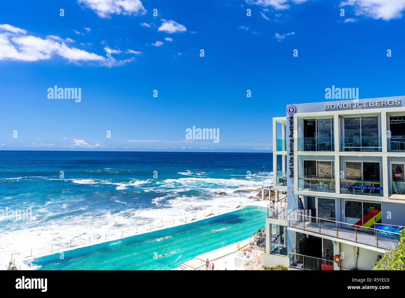Icebergs is Bondi Beach's famous outdoor ocean pool. Sydney, Australia ...