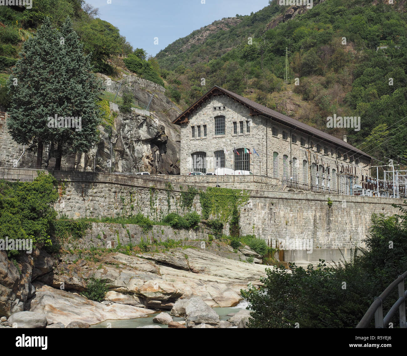 Power station in Pont Saint Martin Stock Photo - Alamy