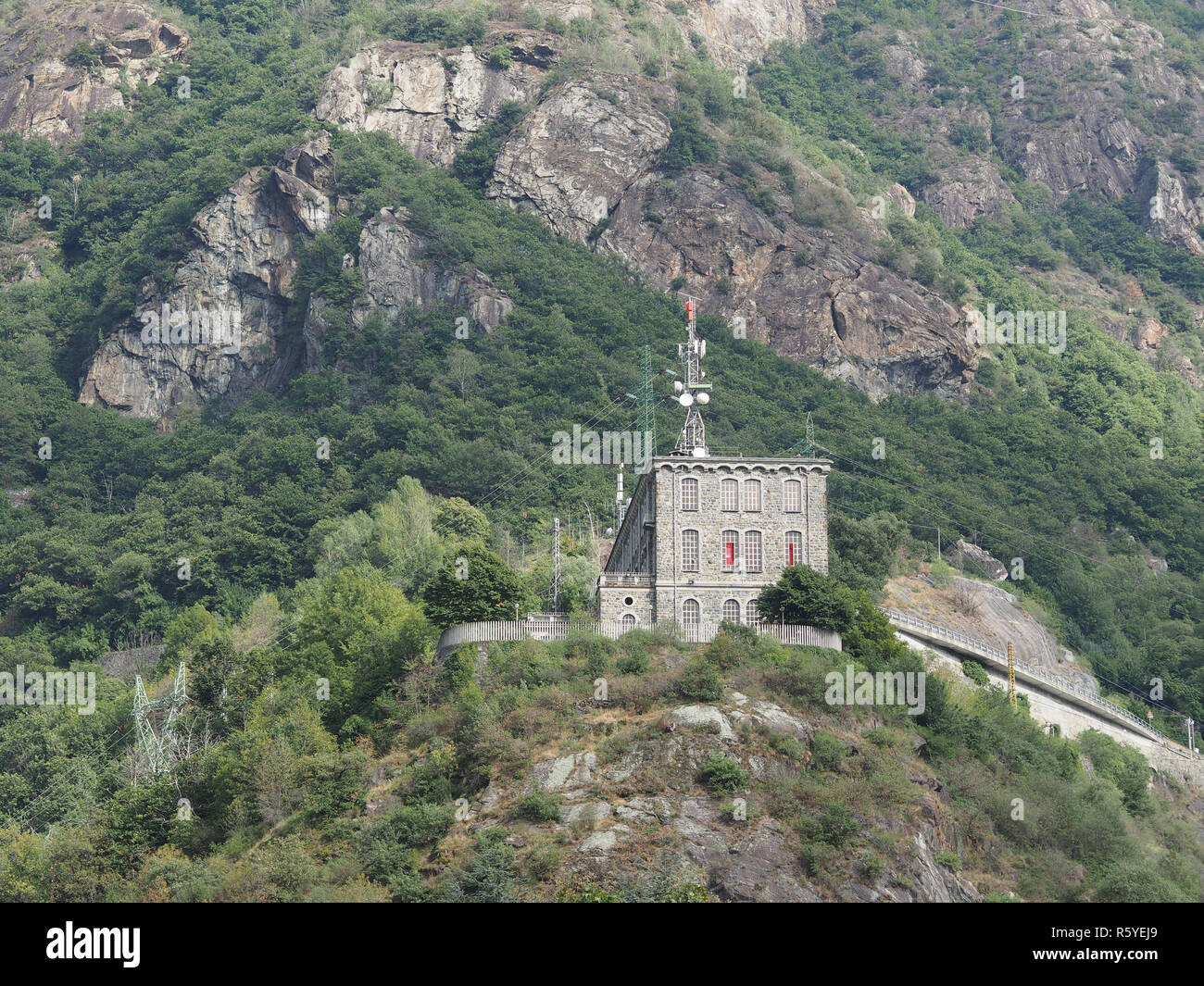 Power station in Pont Saint Martin Stock Photo - Alamy