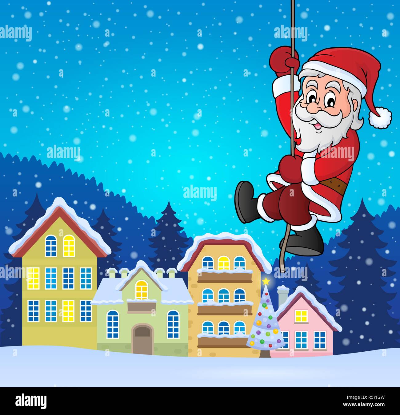 Santa christmas climbing building hi-res stock photography and images ...