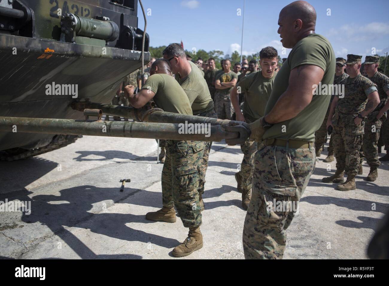 U.S. Marines with Alpha Company, 2nd Assault Amphibian Battalion, 2d ...