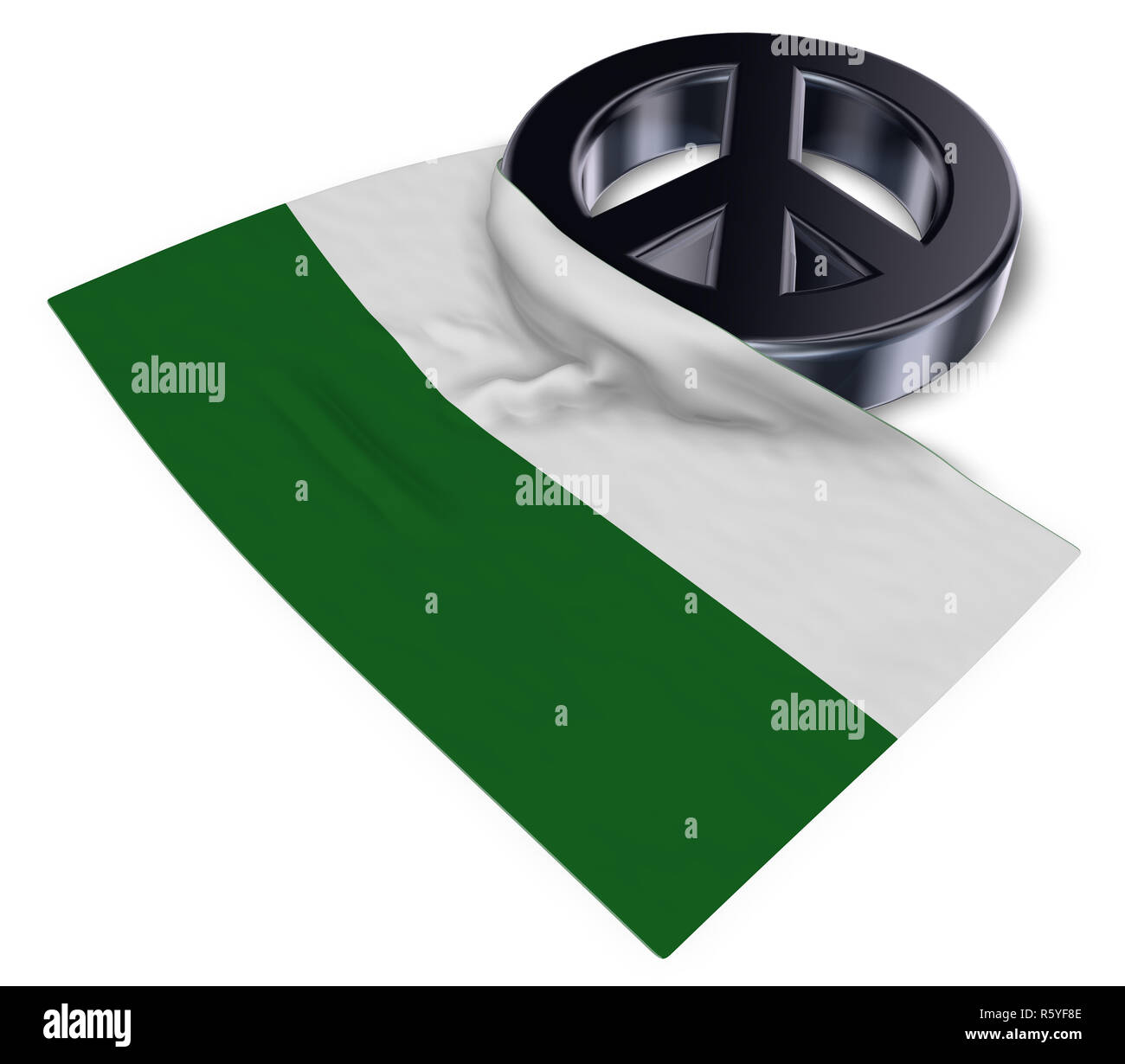 peace symbol and flag of saxony Stock Photo - Alamy