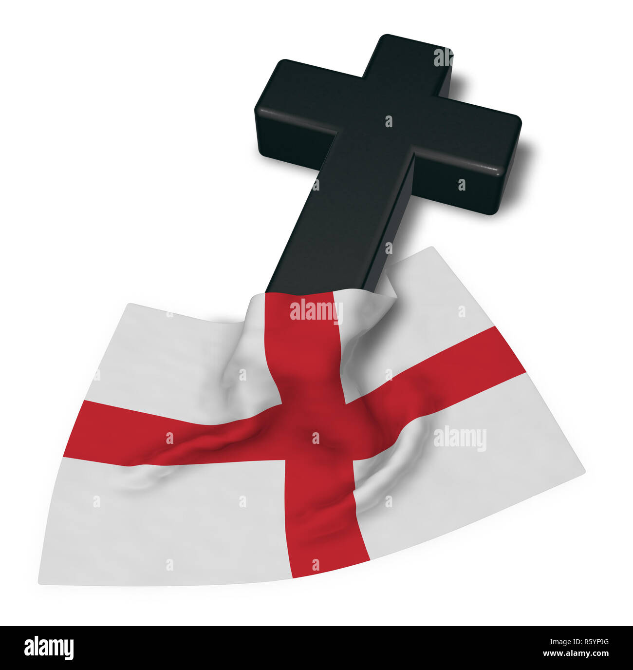English church with flag Cut Out Stock Images & Pictures - Alamy