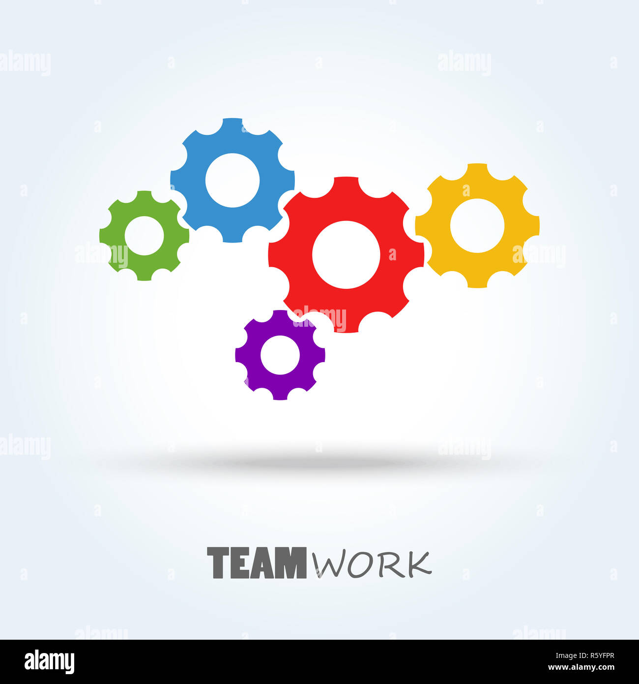 gears for team work symbolism Stock Photo - Alamy