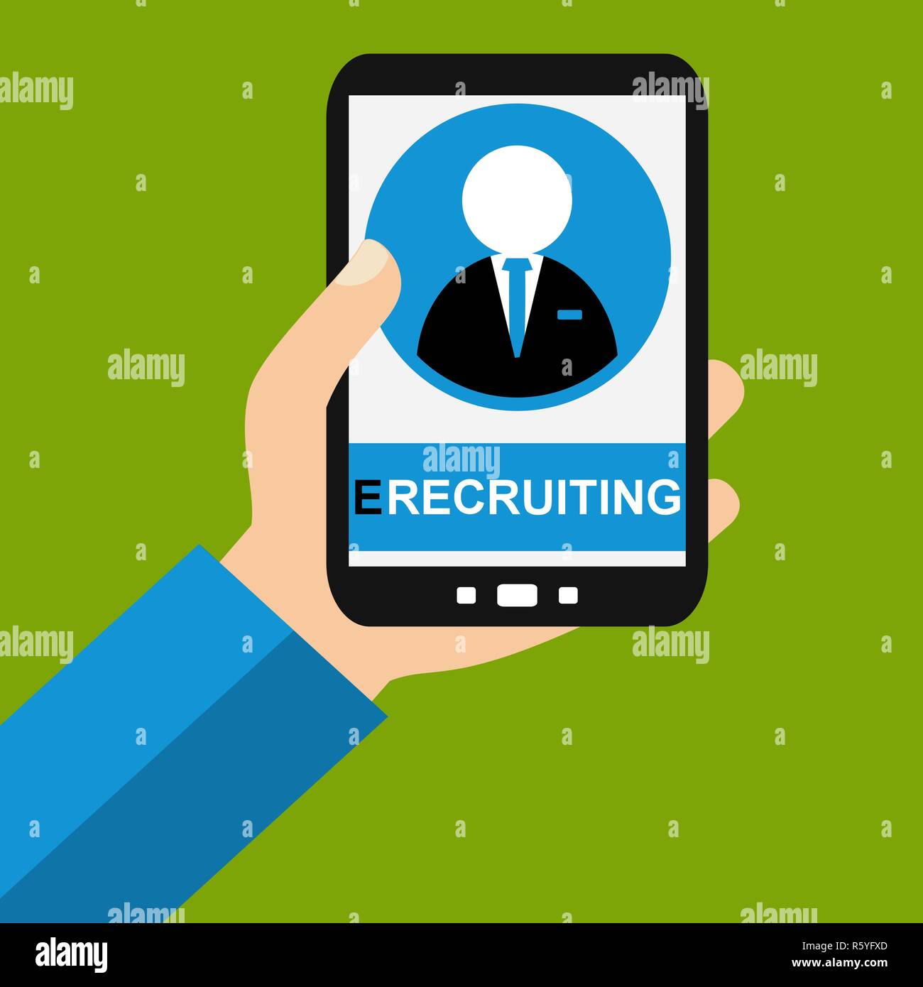 e recruiting with the smartphone Stock Photo - Alamy