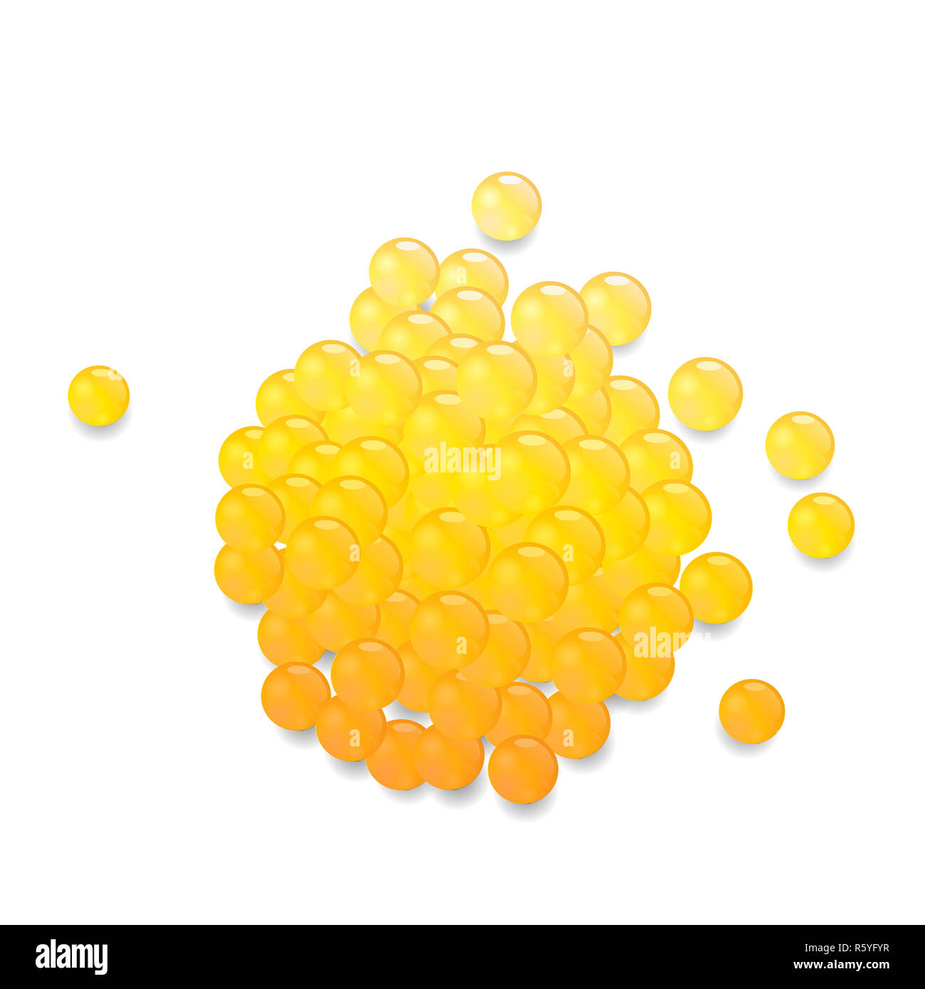Orange Pills Isolated Stock Photo - Alamy