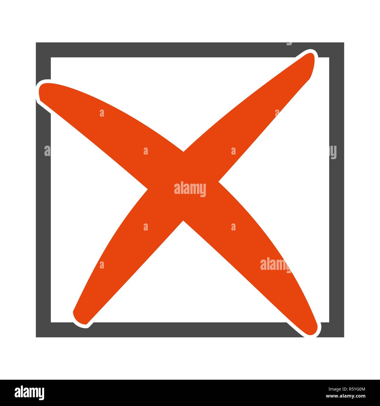 Red x icon hi-res stock photography and images - Alamy