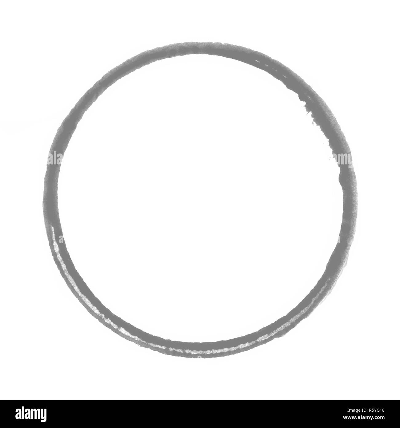 hand painted circle of ink gray Stock Photo - Alamy