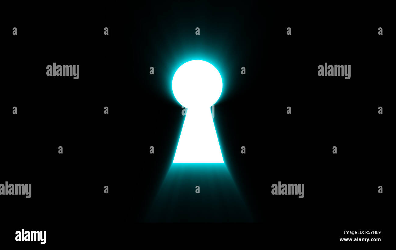 Abstract background with keyhole and shine effect on black background ...