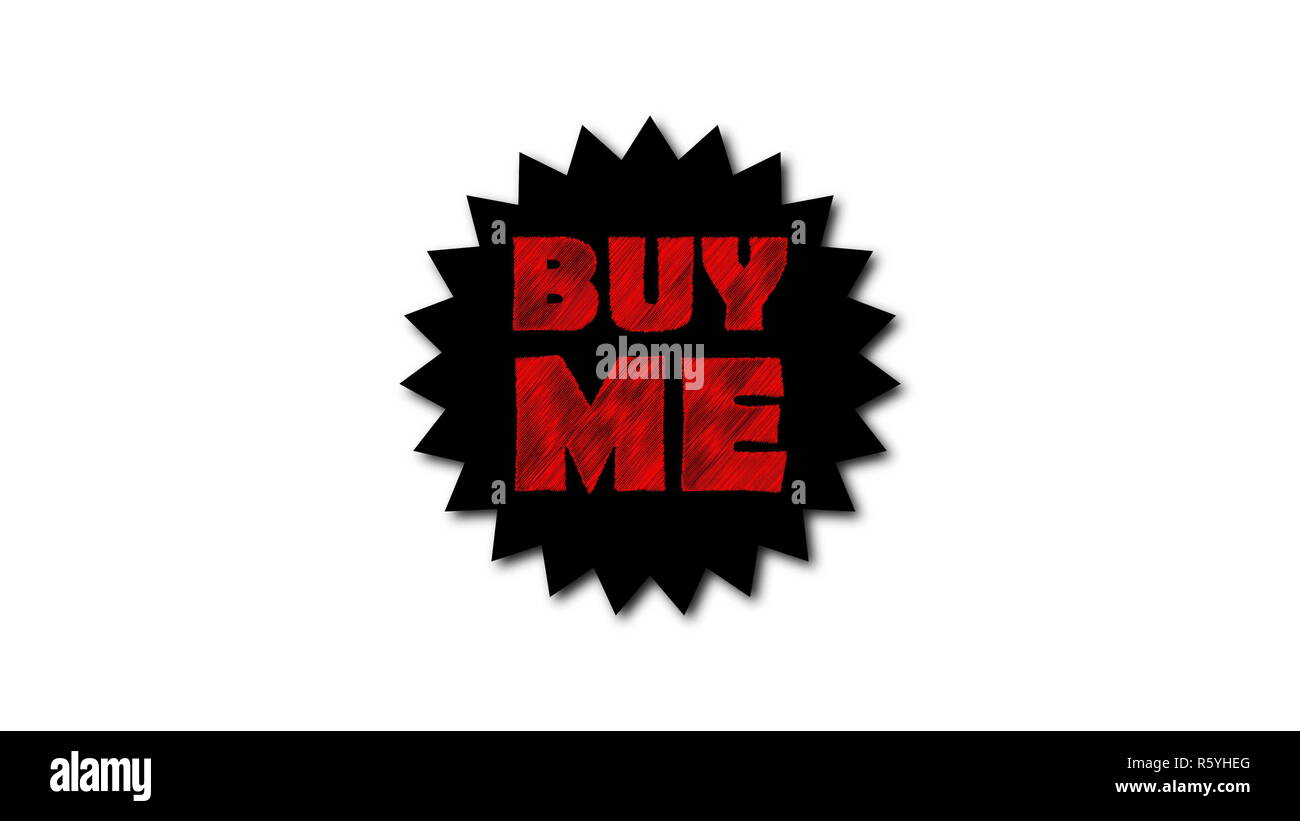 Text 'Buy me' on white background. Scribble effect Stock Photo - Alamy