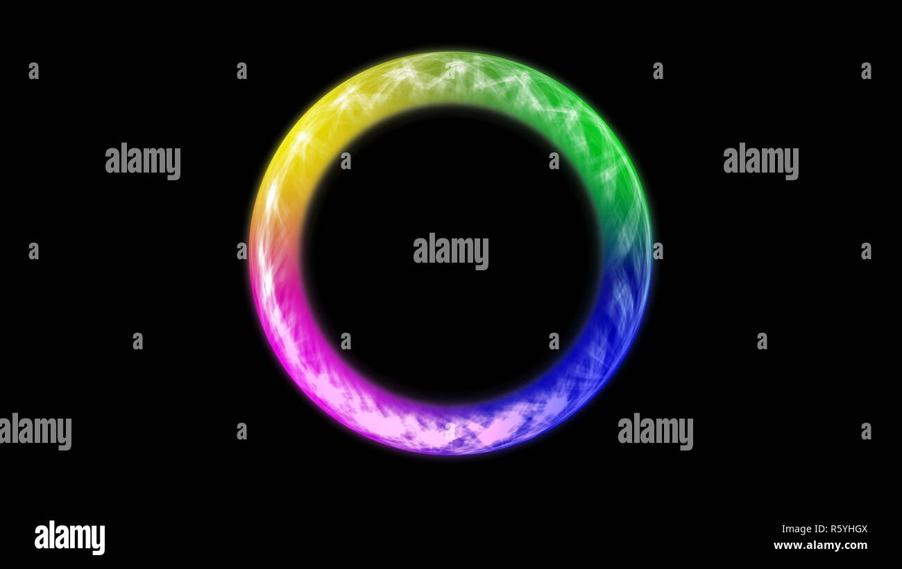 Abstract neon ring. Digital background Stock Photo - Alamy