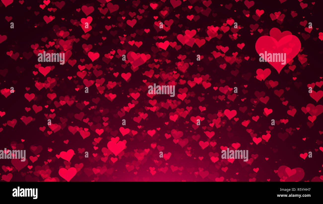 Abstract background with hearts. Digital illustration Stock Photo - Alamy