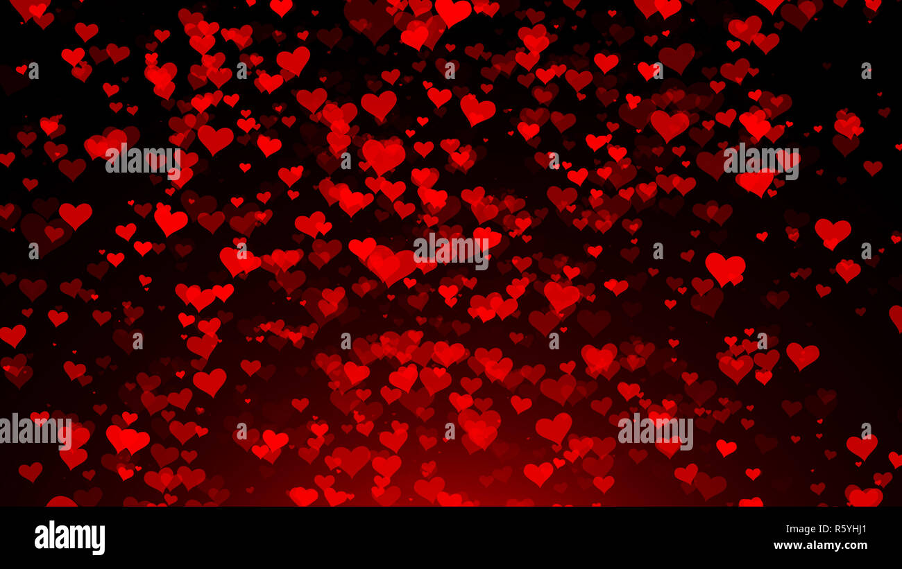 Abstract background with hearts. Digital illustration Stock Photo - Alamy