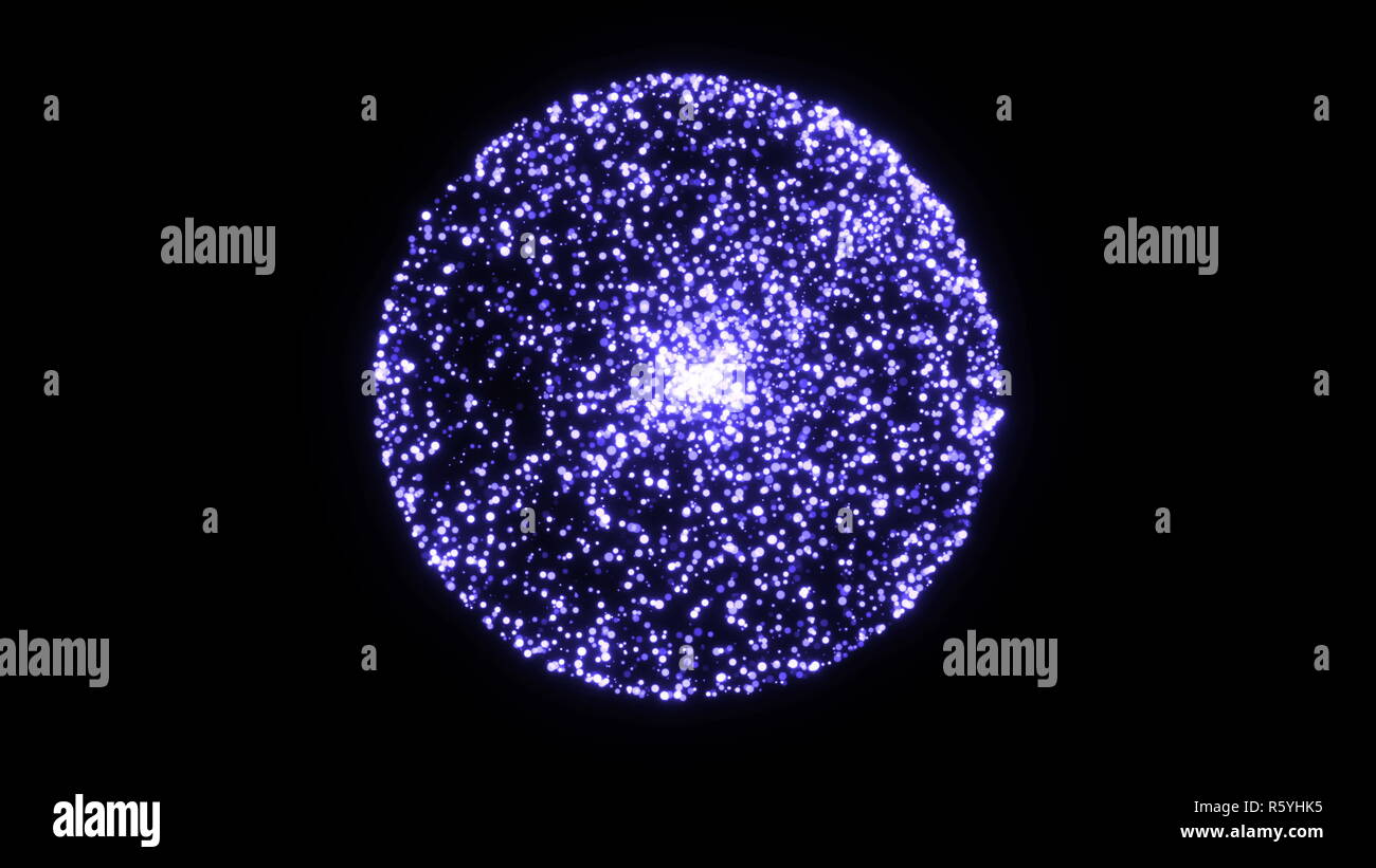 Abstract background with sphere particles. Digital 3d rendering ...