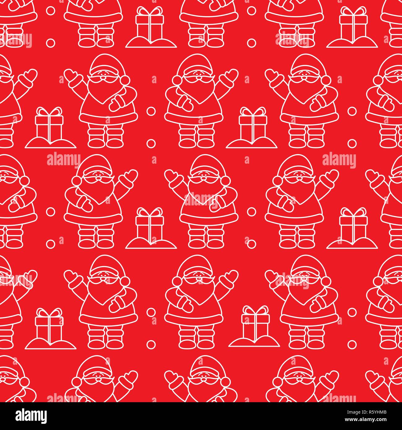 Happy New Year 2019 and Christmas seamless pattern. Vector illustration ...