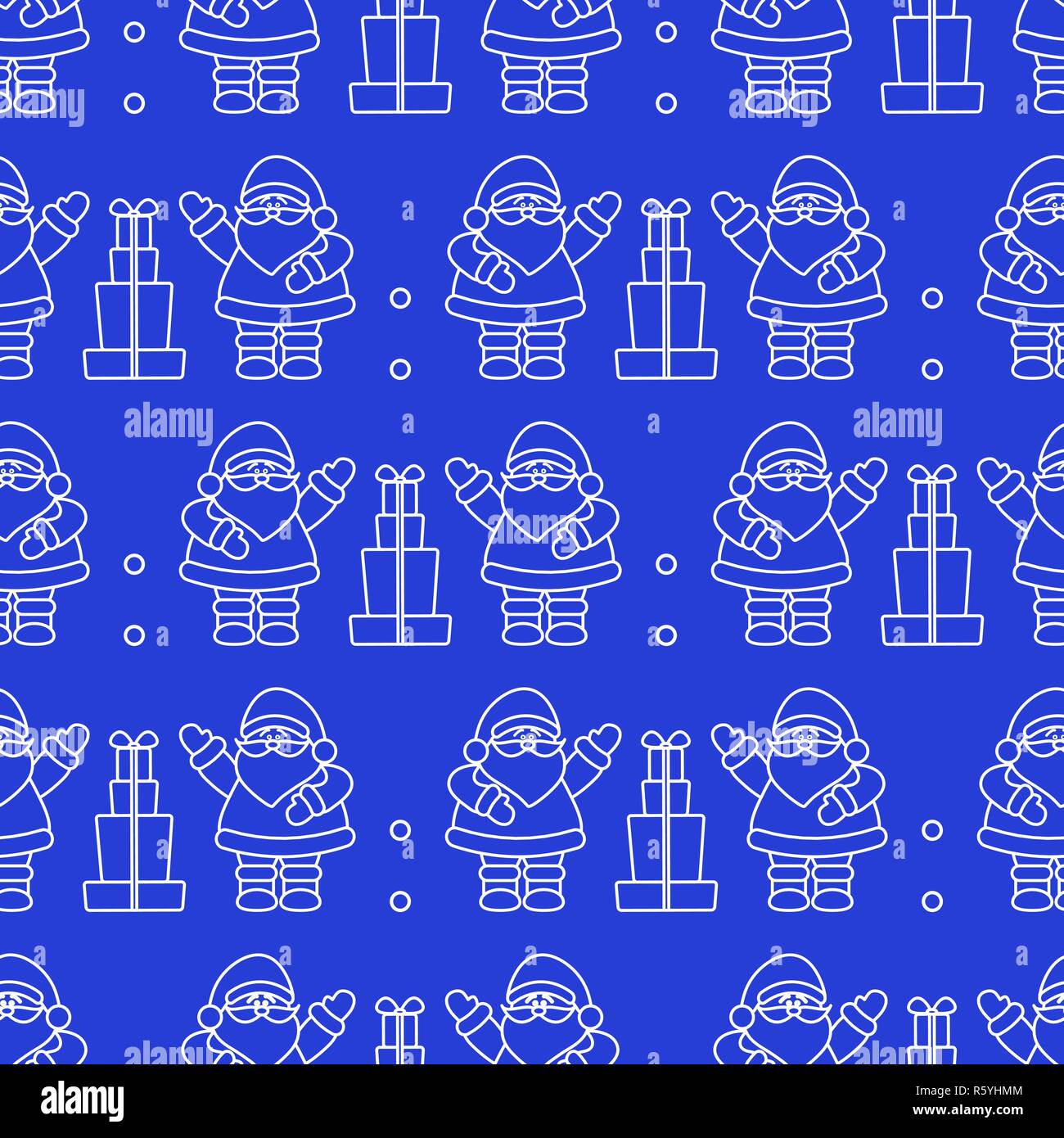 Happy New Year 2019 and Christmas seamless pattern. Vector illustration ...